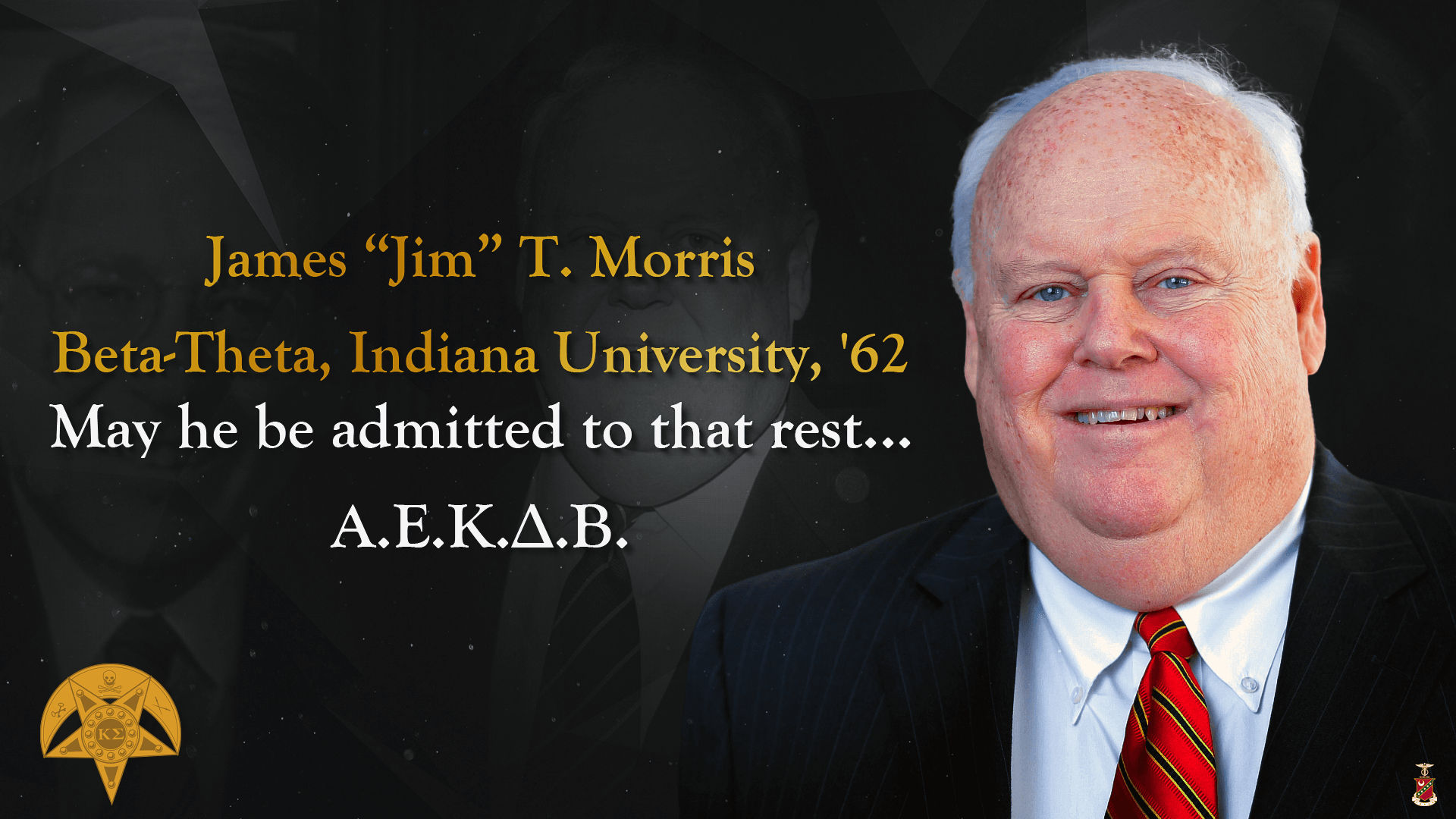 Brother James "Jim" T. Morris Joins Chapter Celestial - Kappa Sigma ...
